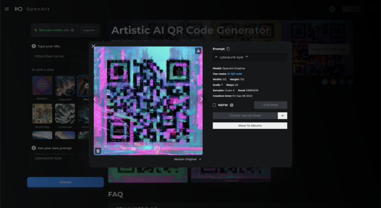 讓 OpenArt AI 幫你製作吸睛 QR code | Learn AI