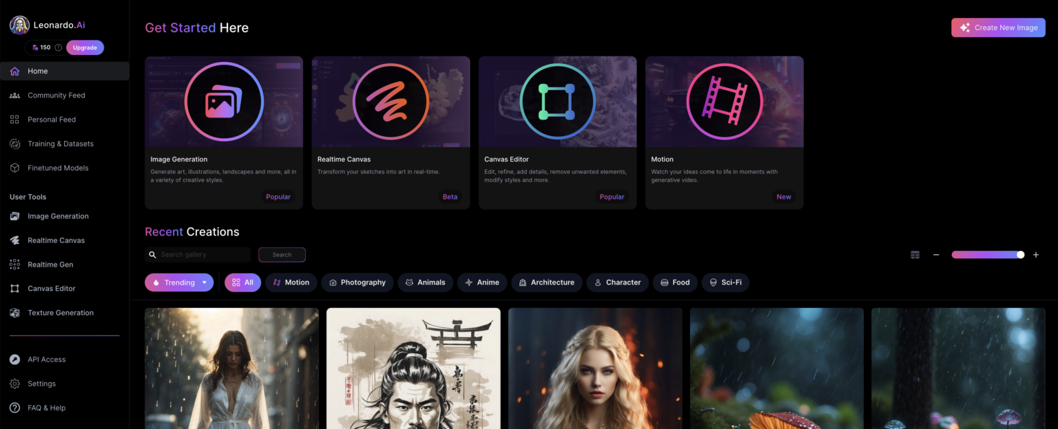 Leonardo.AI 整合眾多功能的免費 AI 繪圖：基本功能教學 | Learn AI